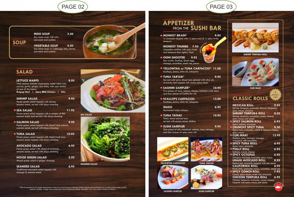 MENU | Oshi Restaurant